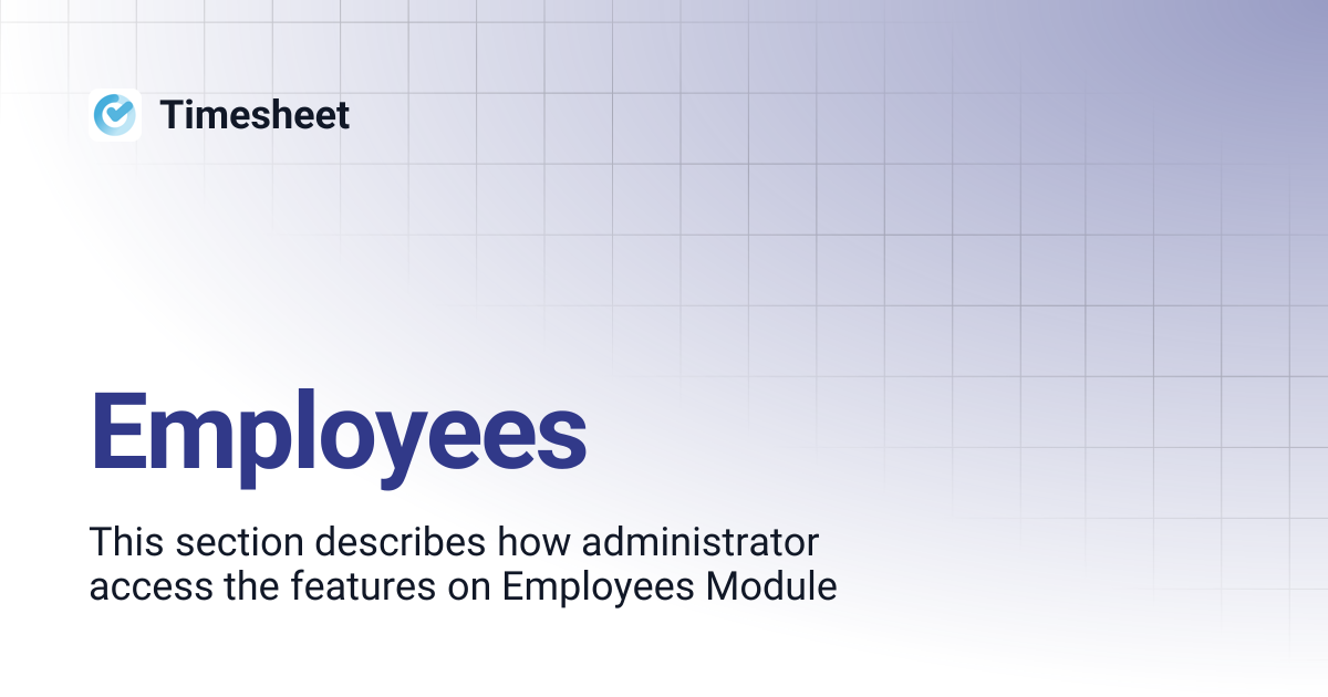 Employees | Timesheet
